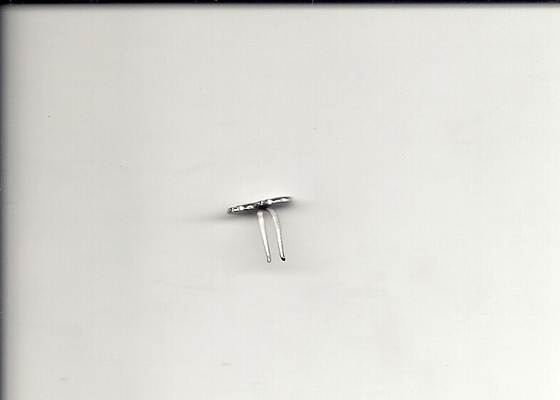 Silver oak leaf device attachment 5/16 inch size One leaf for ribbon ...