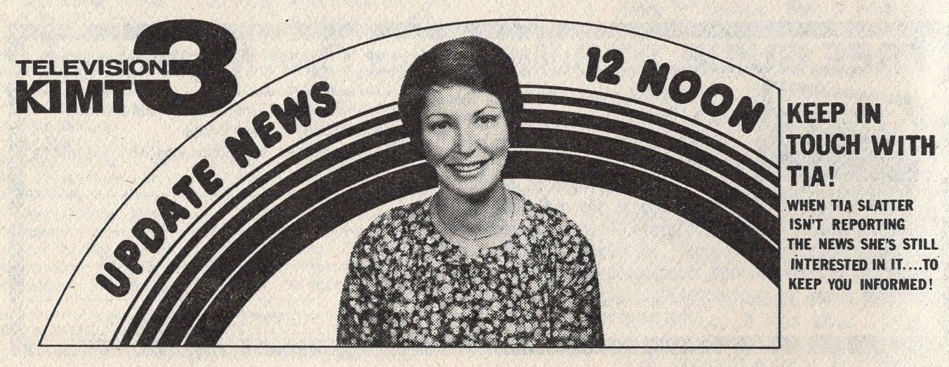 1979 KIMT MASON CITY,IOWA TV NEWS AD ~ TIA SLATER REPORTER | eBay