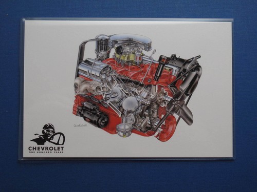 1955 265 V8 Chevy Corvette David Kimble Cutaway Engine in a Clear ...