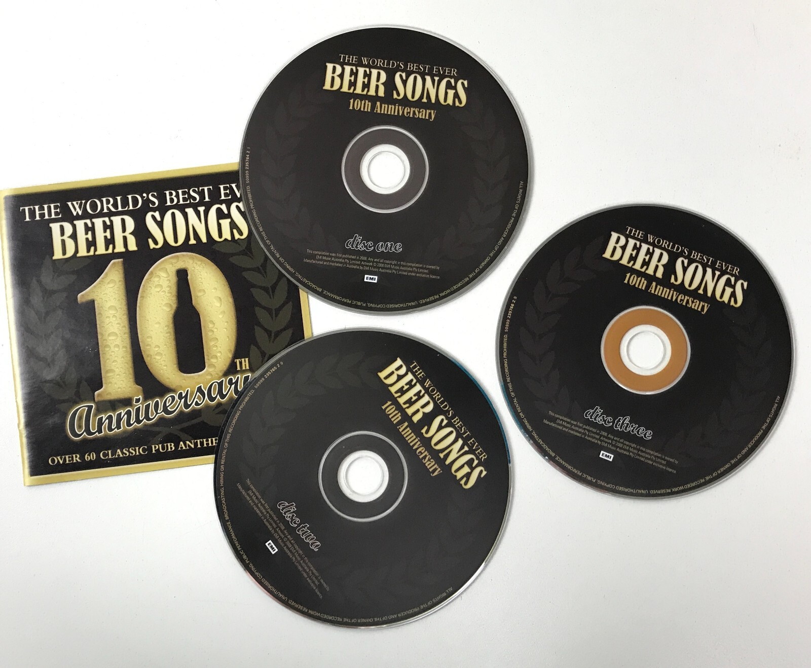 The World's Absolute Best Ever Beer Songs 1 & 2, 10th Anniversary Pub ...