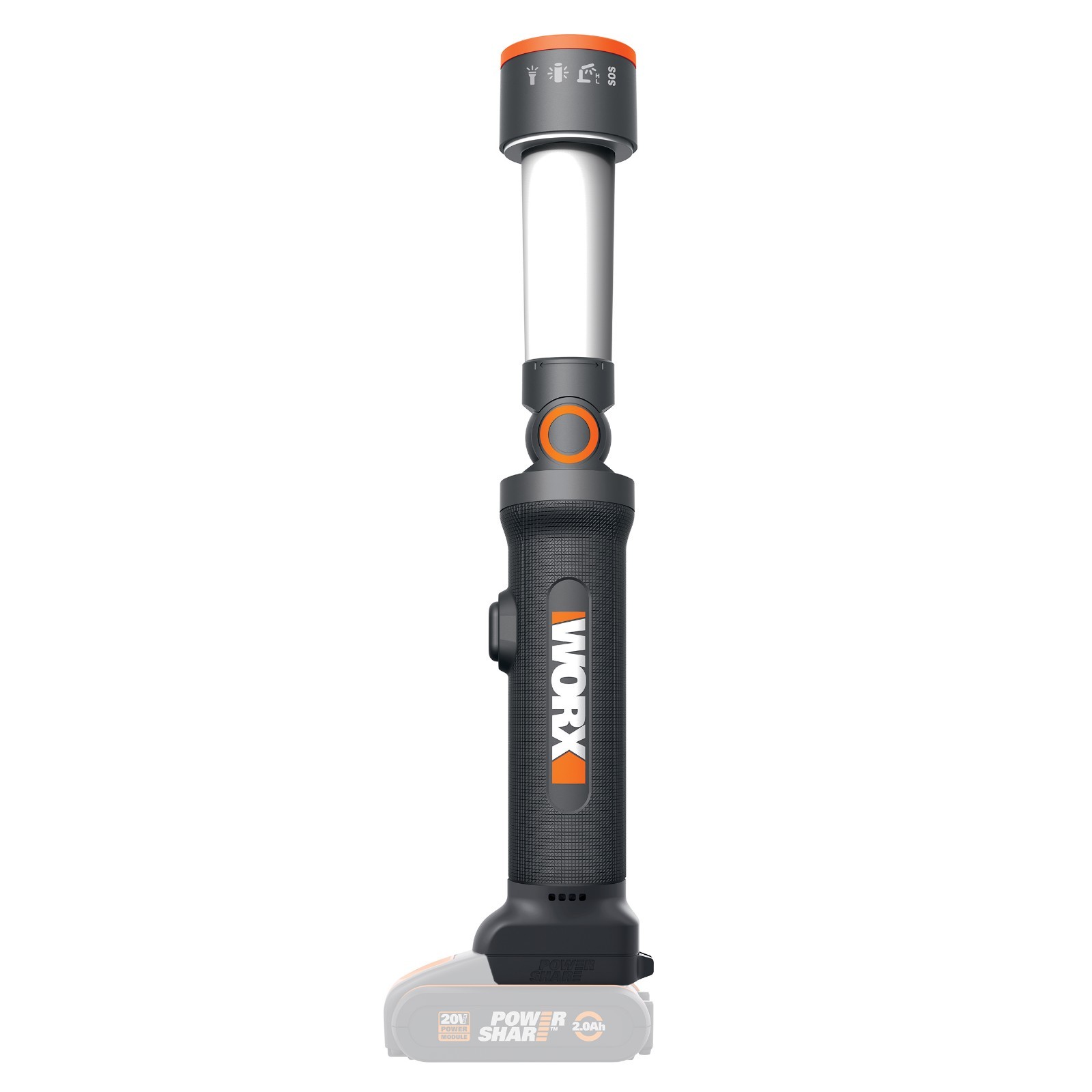 WORX Powershare Cordless 4-in-1 LED 140° 20V Pivoting Light BODY ONLY ...