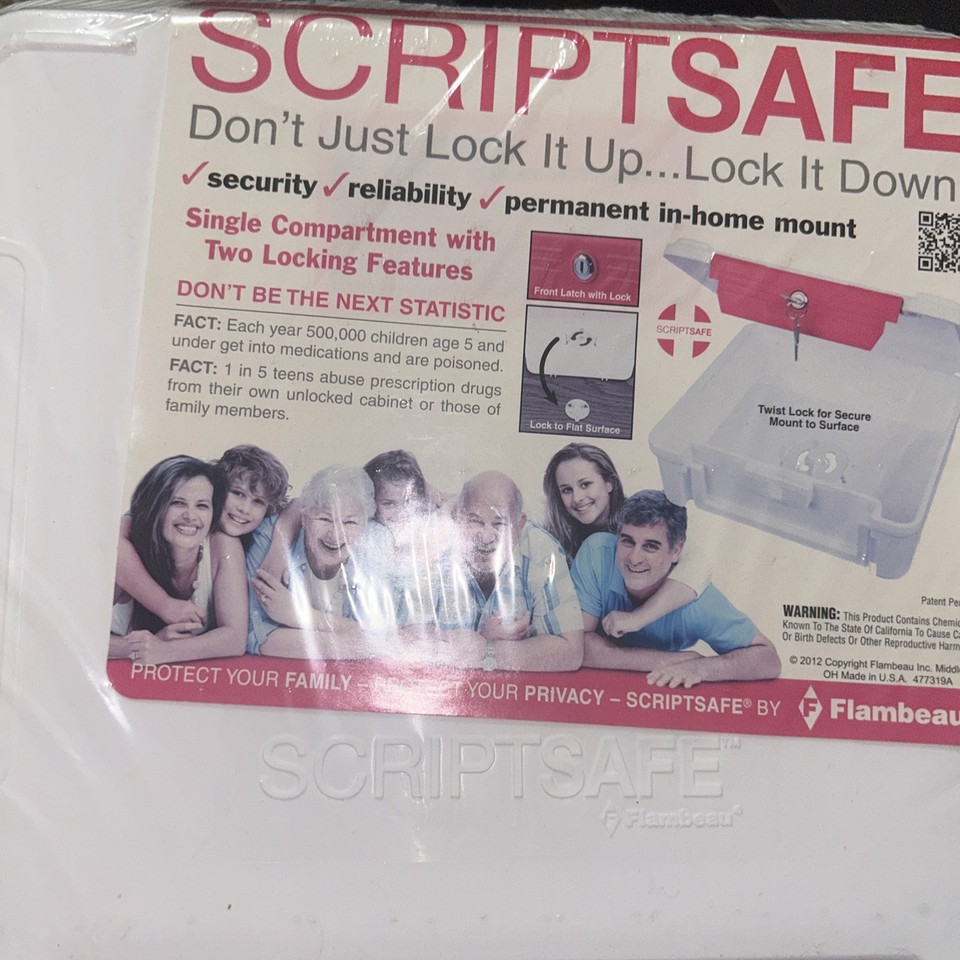 Scriptsafe Prescription Medicine Safe/Lock Box Travel Briefcase 2 Lock System 1D | eBay