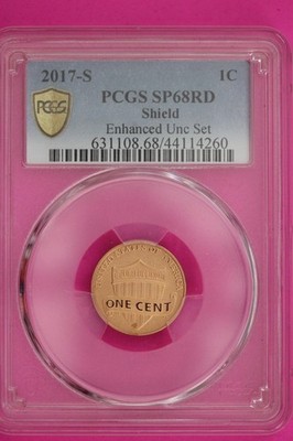 2017 S SP 68 Red Enhanced Abraham Lincoln Shield Cent NGC Certified ...