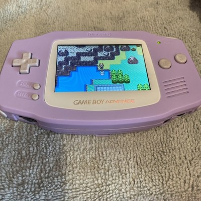 Nintendo Game Boy Advance Purple/Grey GBA W/New Shell, IPS Screen & USB ...