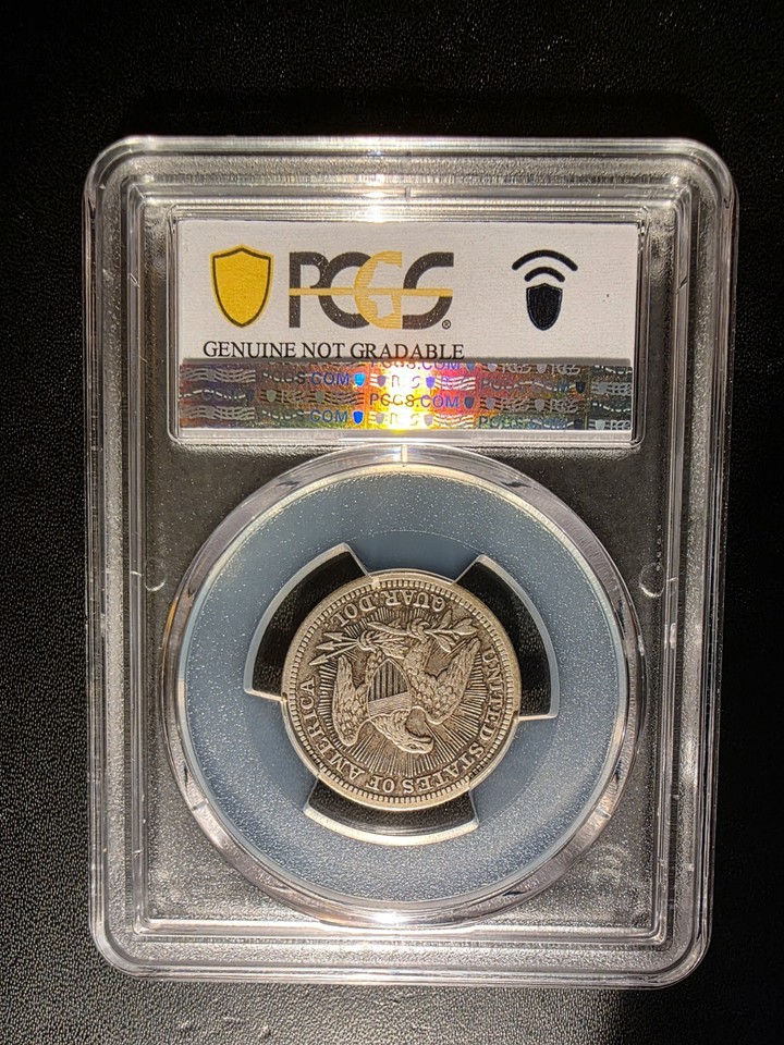1853 Arrows & Rays Seated Liberty Quarter – PCGS Genuine XF Details | eBay