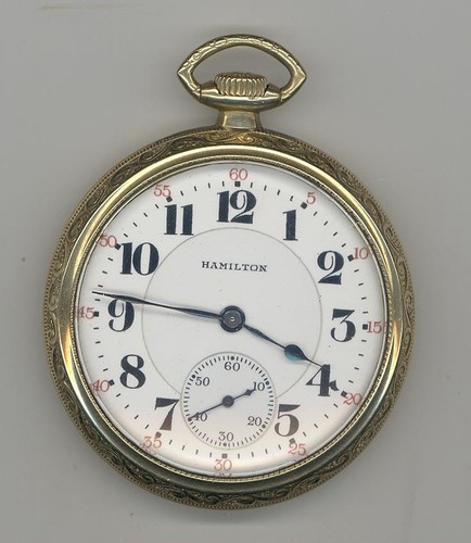 C1923 HAMILTON POCKET WATCH 992 16S 21J OF 5 POSITION RR GRADE LS DR ...