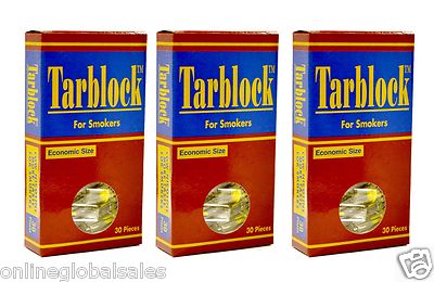TARBLOCK Cigarette Filter Tips 3 Pack (90 filters) ~Free Shipping! | eBay