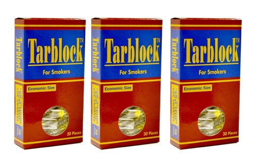 TARBLOCK Disposable Cigarette Filter Tips 3 Pack (90 filters) ~Free ...