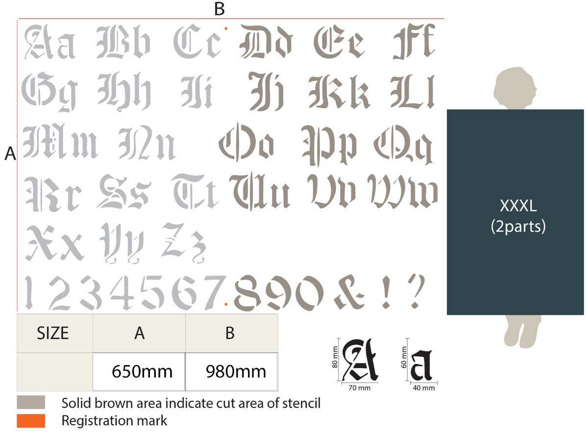 Vecchio Stencil Inglese Stencil Per Il Muro: Come Rendere Affascinante