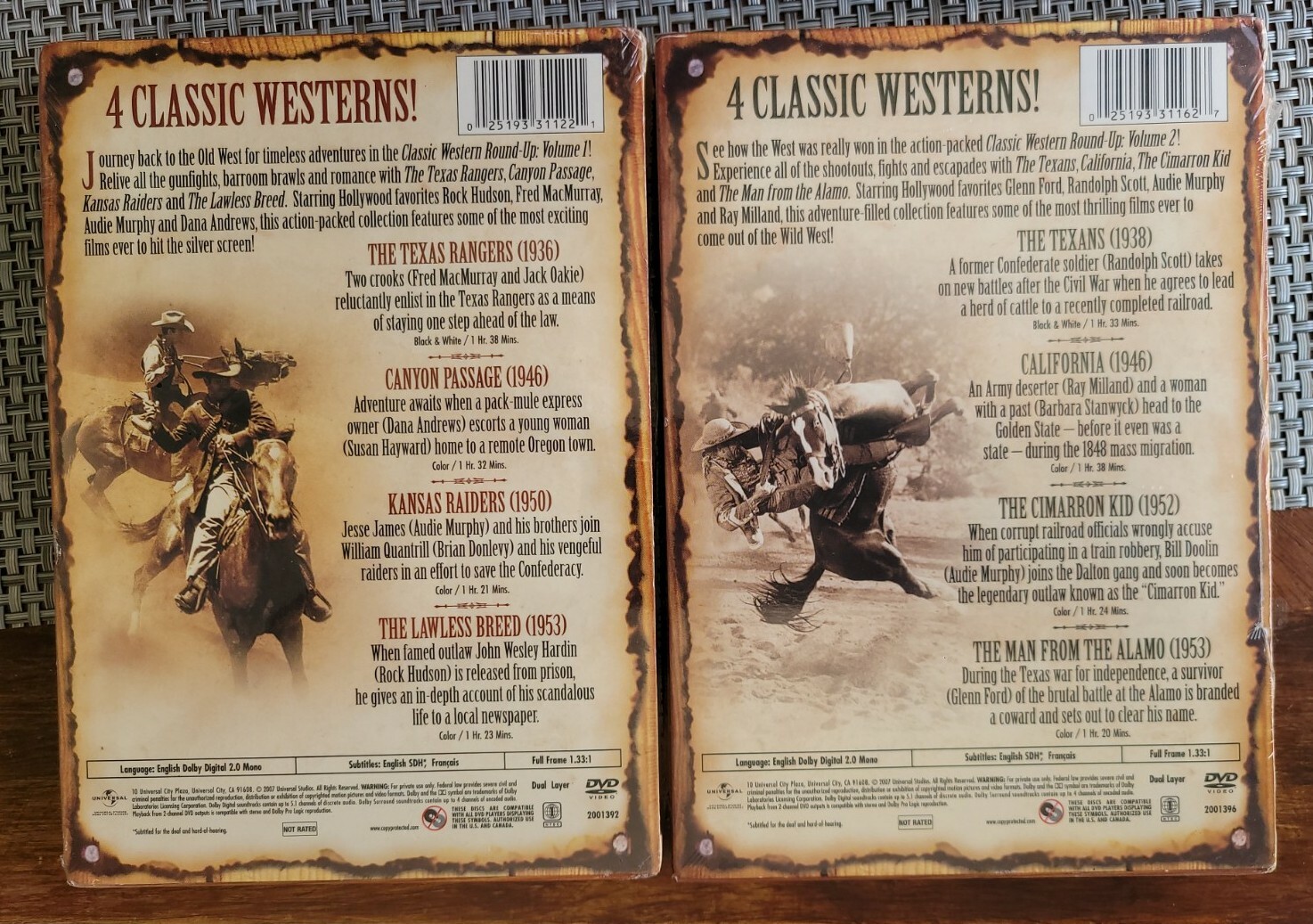 CLASSIC WESTERN ROUND-UP VOL 1 & 2 DVD LOT BRAND NEW FACTORY SEALED ...