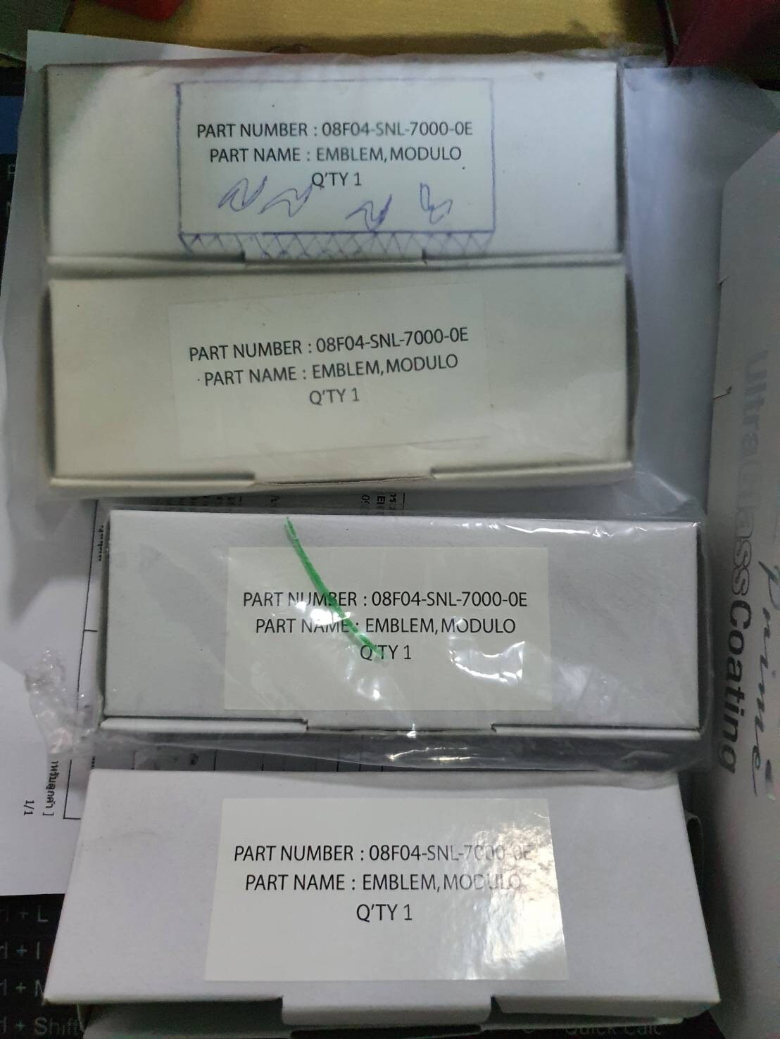 Genuine Honda modulo Side skirts emblem silver Bronze 08F04-SNL-700-OE ...