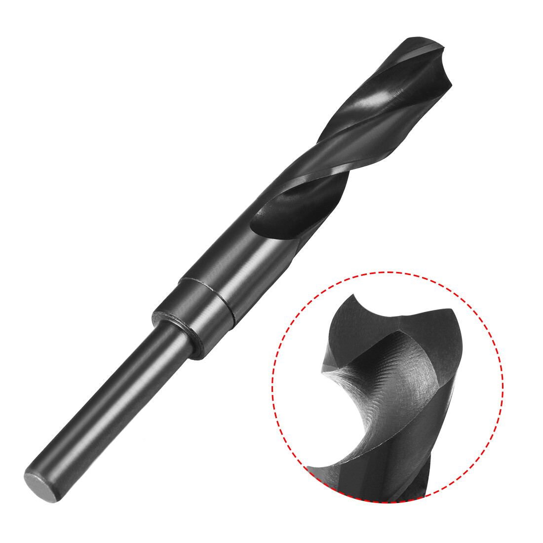 17mm Drill Bit HSS 9341 Black Oxide with 1/2 Inch Straight Reduced ...