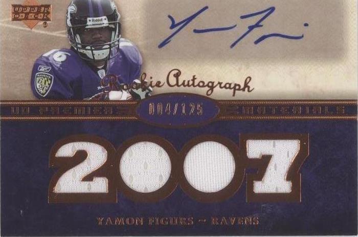 2007 UD Premier - Rookie Autograph Materials Yamon Figurs #147 Bronze ...