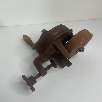 Vintage DUNLAP Hand Crank Bench Grinder | eBay