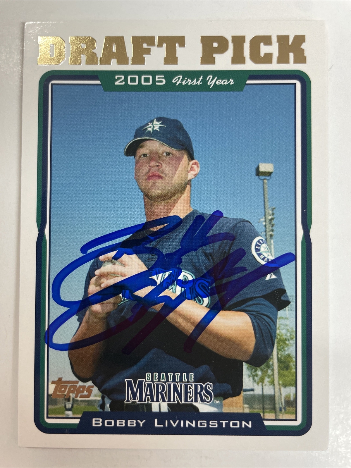 Bobby Livingston Autographed 2005 Topps Card #681 Seattle Mariners A ...
