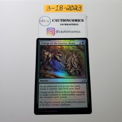 Charge of the Forever-Beast FOIL Ikoria Lair of Behemoths MTG Magic ...
