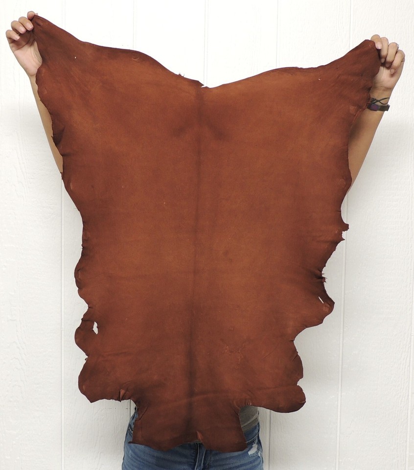 WHISKEY BUCKSKIN Leather Hide for Native Crafts Taxidermy SCA LARP Skin ...