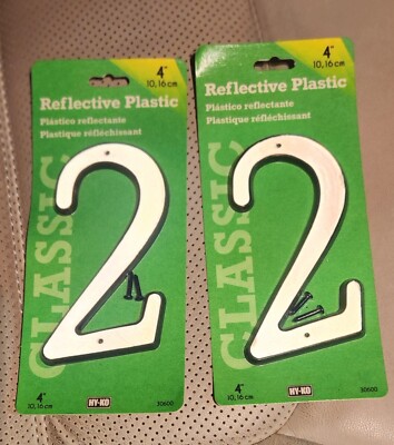 house Number address sign plaque hy_ko REFLECTIVE PLASTIC Nails ...