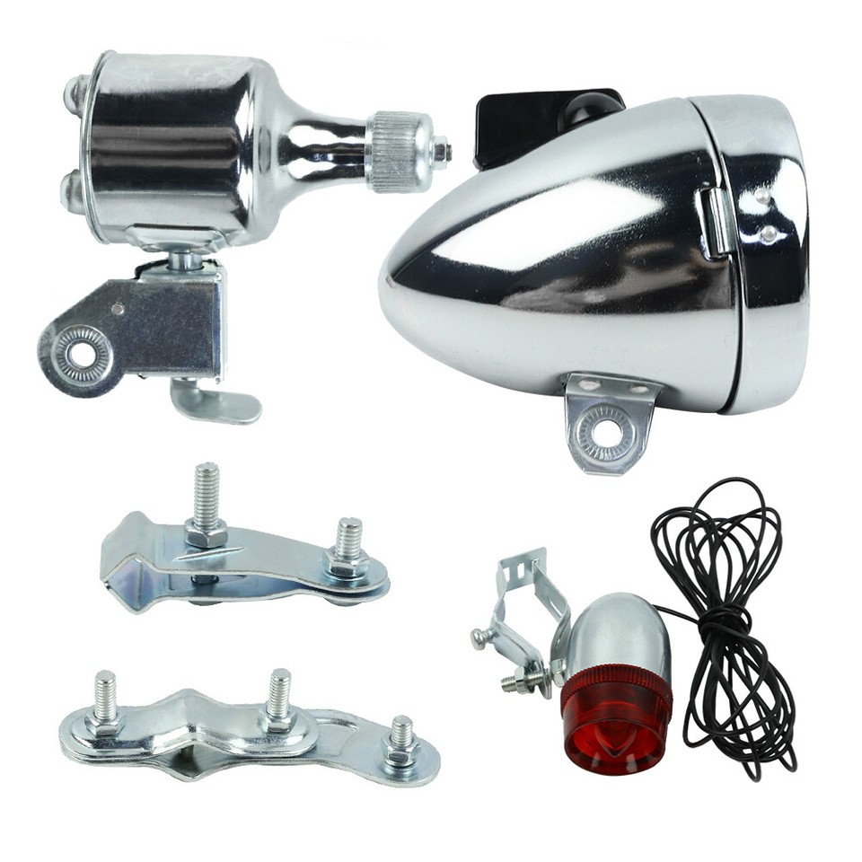 12V 6W Motorized Bicycle Friction Generator Headlight Tail Light Kit | eBay