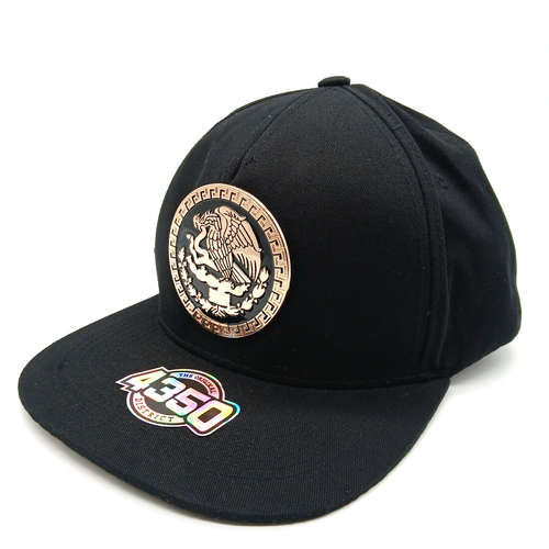 Mexico 4350 District Federal Shiny Gold Logo Emblem Snapback Flat Bill ...