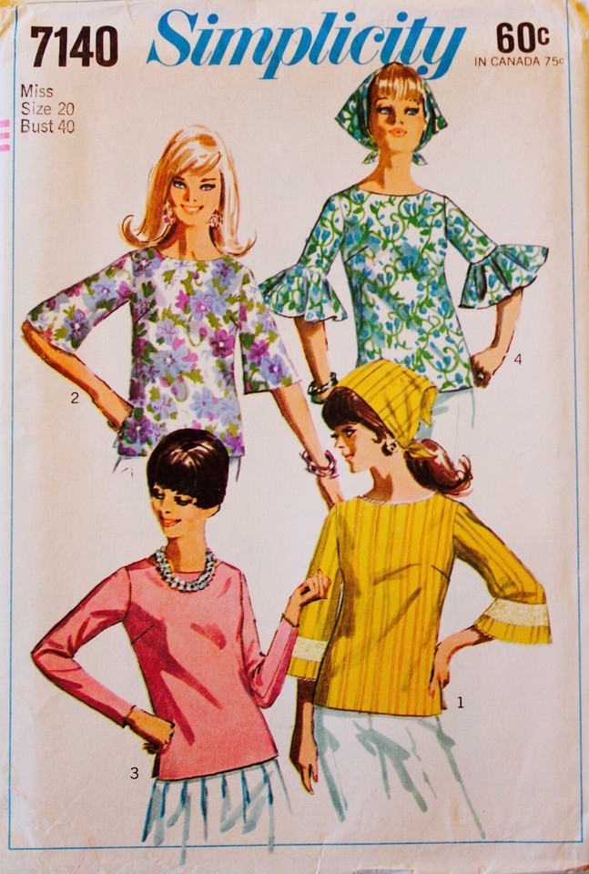 U PICK! MISSES VTG TOP BLOUSE TUNIC Patterns ~ UC | eBay