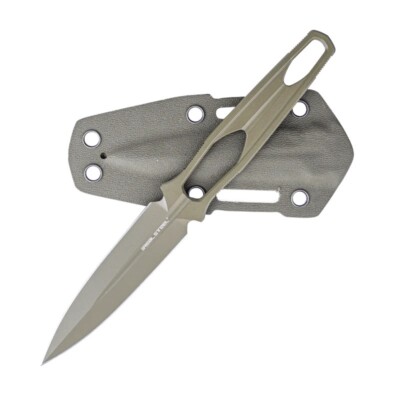 Real Steel Astral Fixed Blade Knife Green Handle K110 Dagger Plain Edge ...