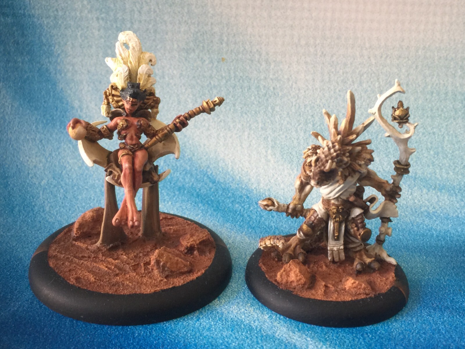 Lizardmen with Female Chief Professionally Painted D&D Miniatures s29 ...