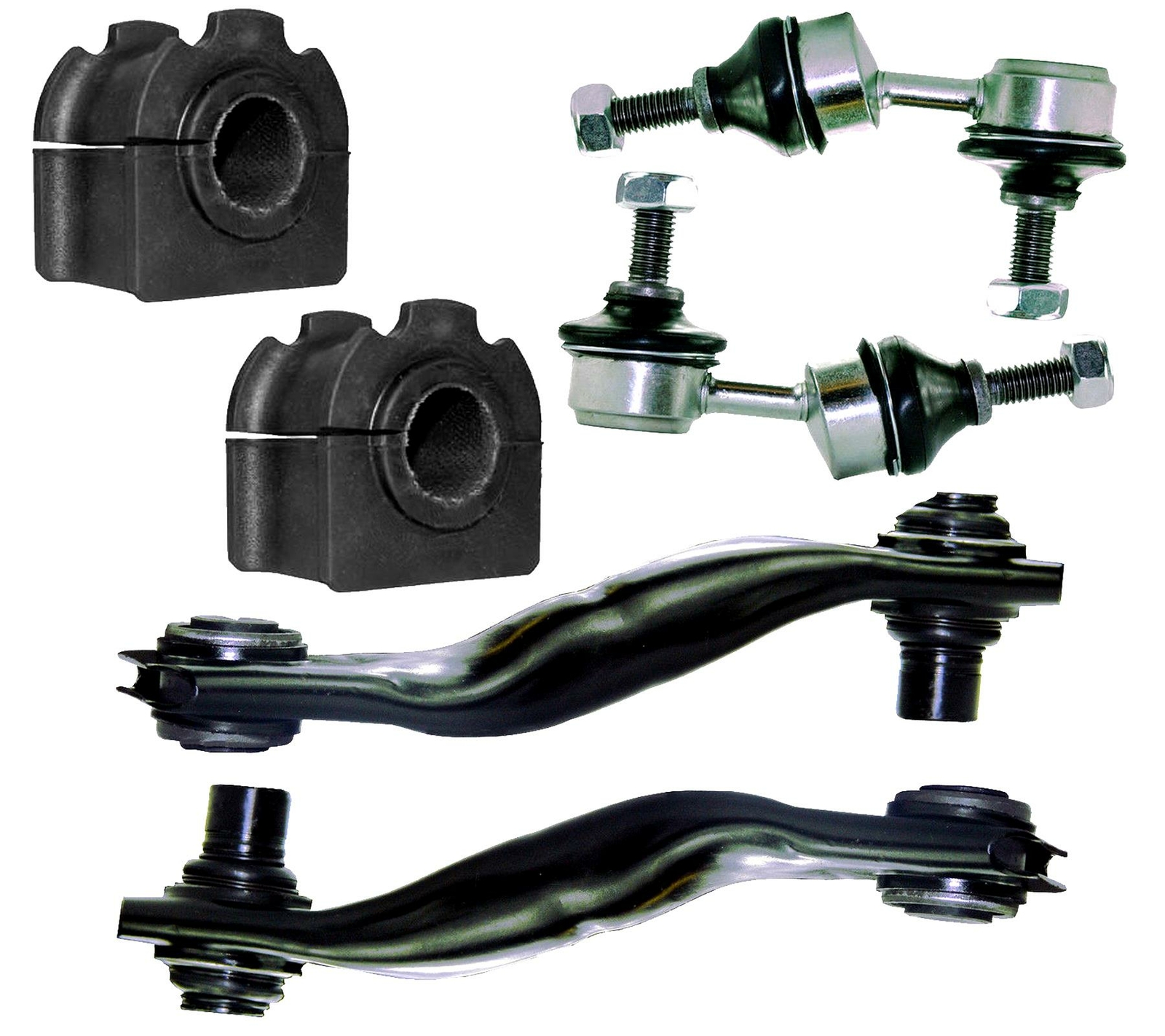 Jaguar X-Type Rear Suspension Control Arms + AntiRoll Bar Bushes + Drop ...