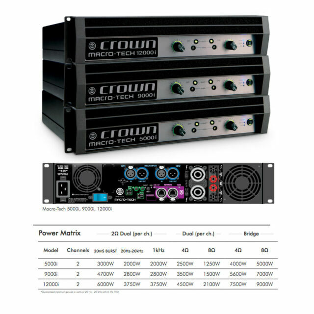 Crown Macro-Tech MA12000i 2 Channel Power Amplifier for sale online | eBay