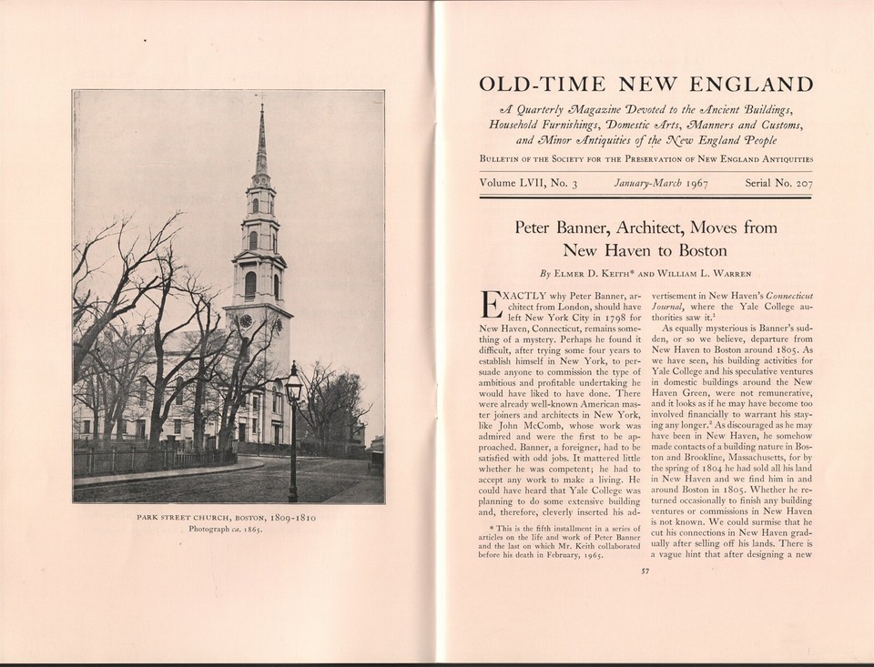 Old-Time New England Magazine 1967 Winter Peter Banner Architect ...