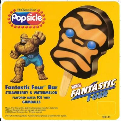 Fantastic Four Popsicle Ice Cream Truck Sticker - Classic 6" x 6" | eBay