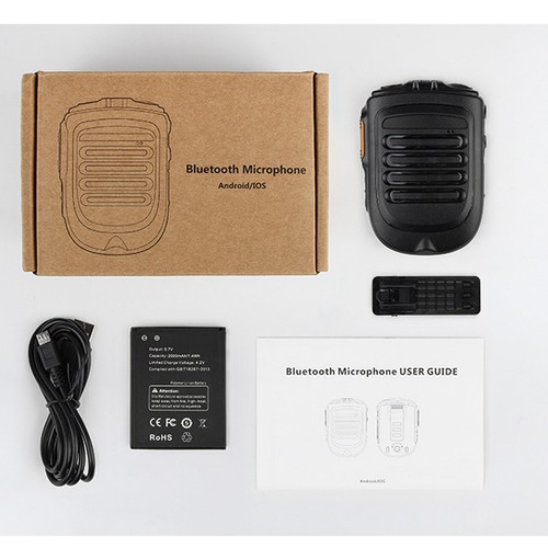 Wireless Bluetooth Headset PTT Microphone Speaker for Zello Real-PTT ...