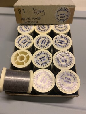 Danville Waxed Monocord Thread Fly Tying Grey | eBay