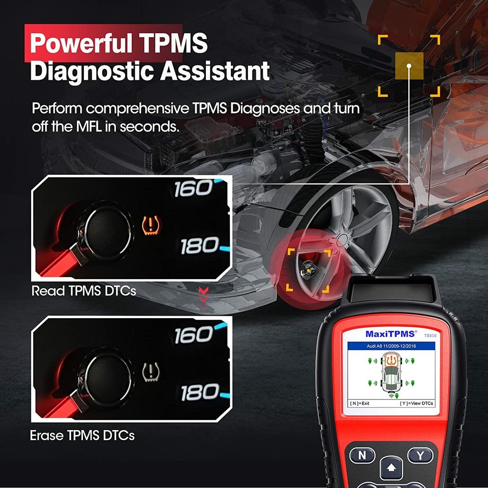 Autel MaxiTPMS TS508 2024 Newest TPMS Relearn Tool TPMS Scanner for ...