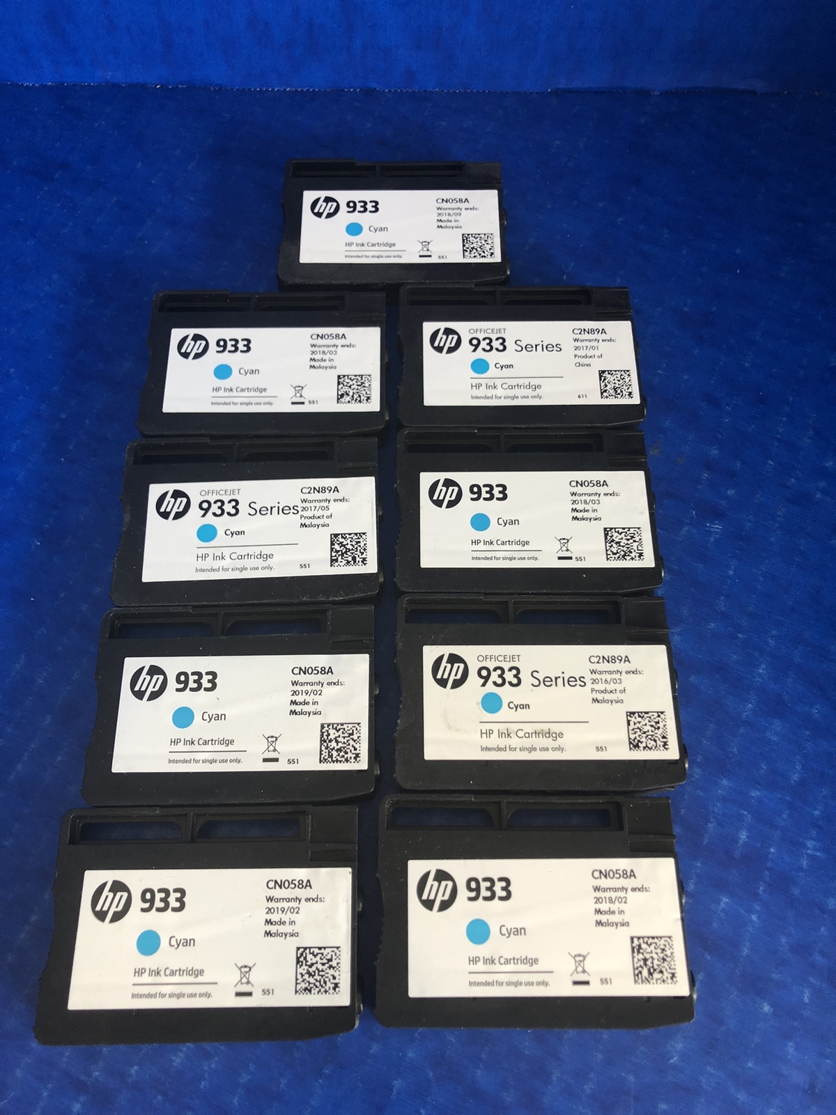 (Lot 9) CN058AN 933 Genuine New HP Cyan Ink OfficeJet 6100 6600 6700 ...