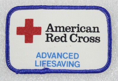 Red Cross: Advanced Lifesaving patch, 3" rectangle, printed | eBay