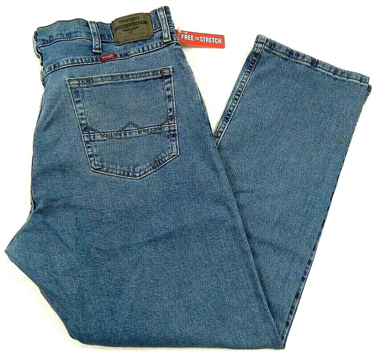 Wrangler Straight Fit 1095STWCOA001 Denim Blue Jeans Tag & Fit 38x30 ...