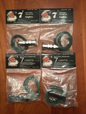 VTG LOT OF 4 KRIS KRINGLE 7 LIGHTS BATTERY OPERATED #1320 CHRISTMAS | eBay
