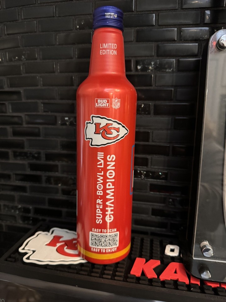 2024 NFL Super Bowl Champs KANSAS CITY CHIEFS - BUD LIGHT Aluminum Beer ...