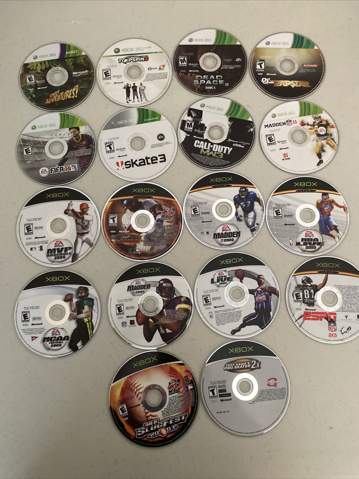 Xbox 360 and Xbox Lot of 18 Games ~ discs only lot bundle | eBay