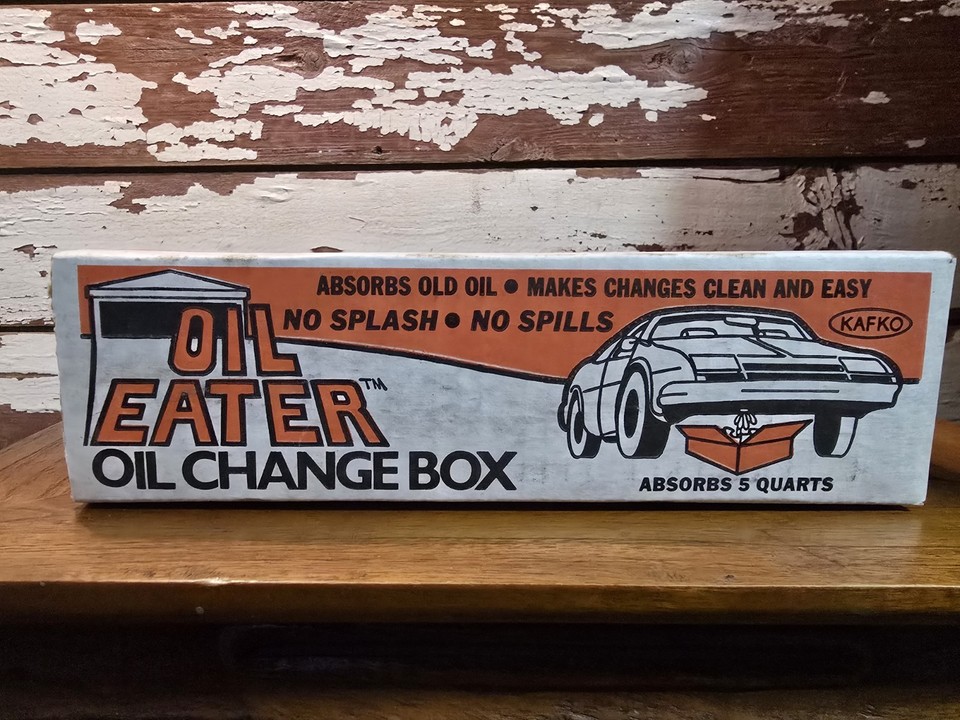 Vintage Oil Eater Oil Change Box - Kafko - Garage/Automotive ...