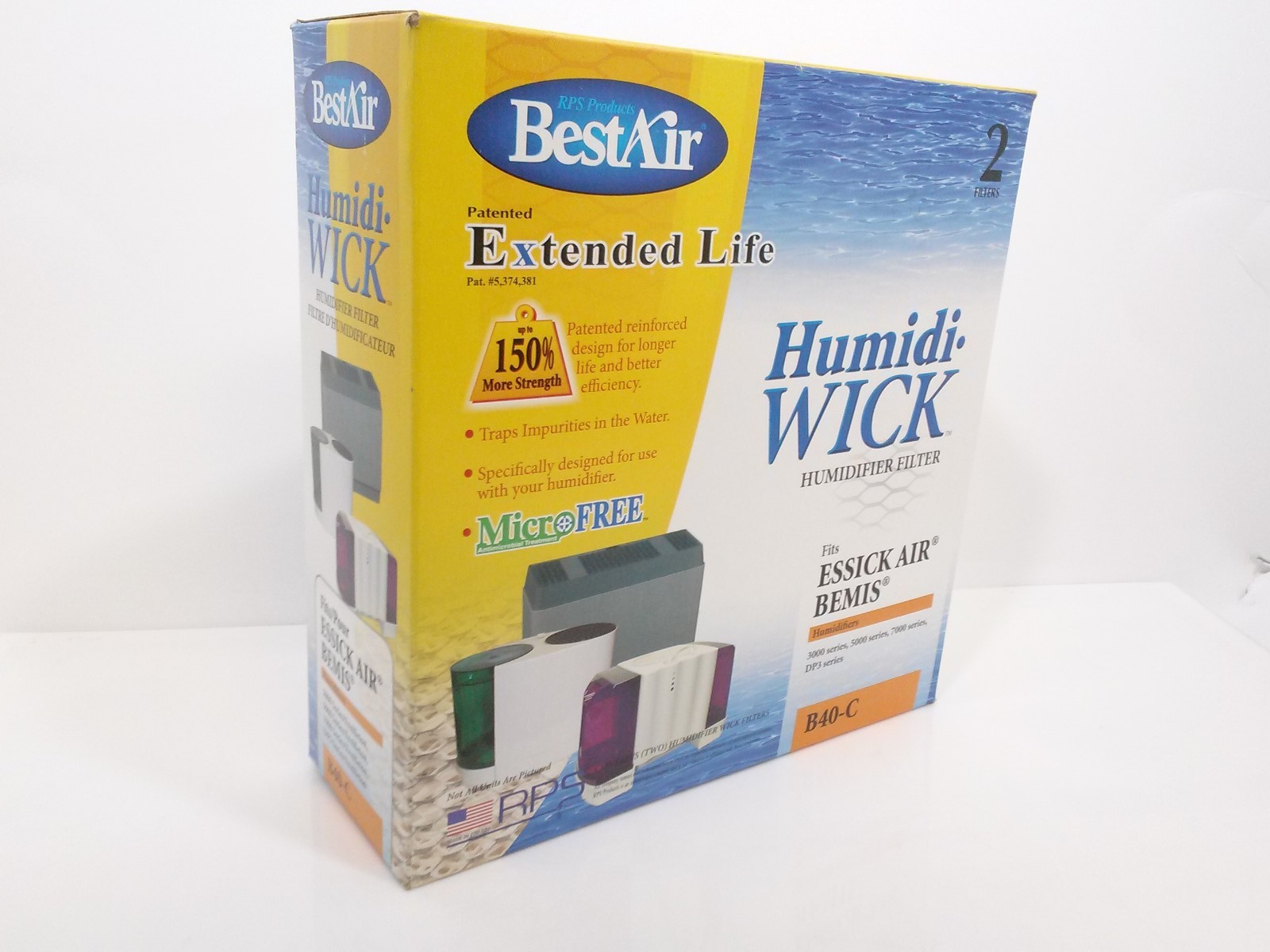 Bestair Humid Clean Anti-Microbial Treated Replacement Humidifier Wick ...