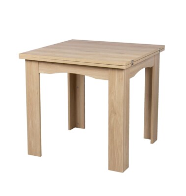 Oak Effect Flip Top Extending Table | Wooden Folding Dinner Table | eBay
