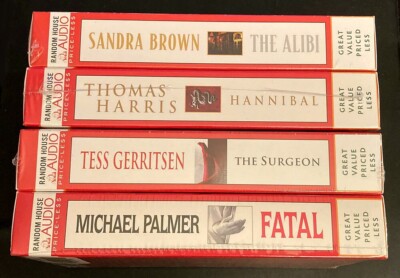 4 New RANDOM HOUSE Audio Books On Cassette Lot: FATAL, ALIBI, SURGEON ...