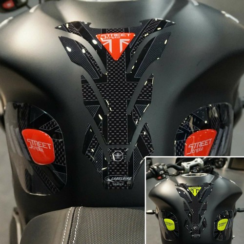 Kit adesivi 3D per serbatoio moto compatibile Triumph Street Triple ...