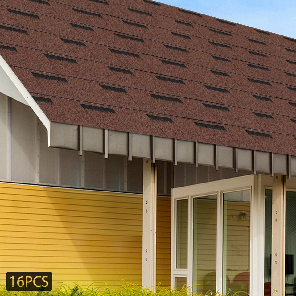 Roofing Shingles, Asphalt Shingles Roof Tiles, 16Pcs Asphalt Roof ...