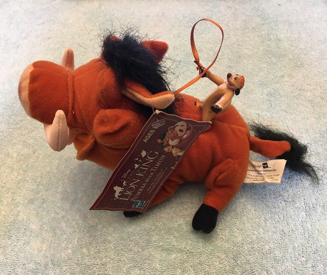 Lion King Pumba With Timon Riding Plush Toy Hasbro Disney 2002 7” for ...