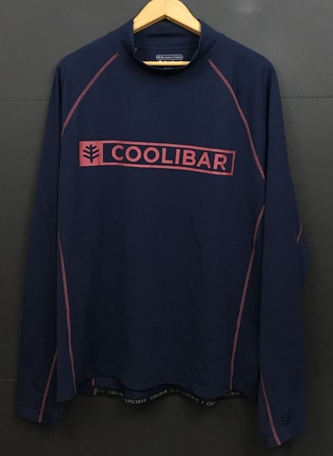 Coolibar Men’s Logo Surf Rash Guard UPF 50 UV Protection LS Blue Shirt ...