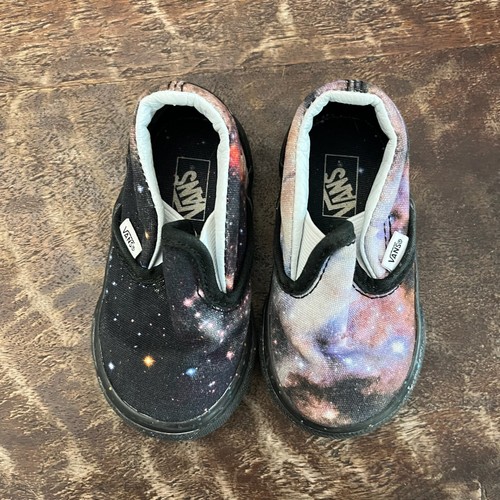 Vans x NASA Galaxy Slip-On Baby Shoes Size 4 Infant Toddler Cosmic ...