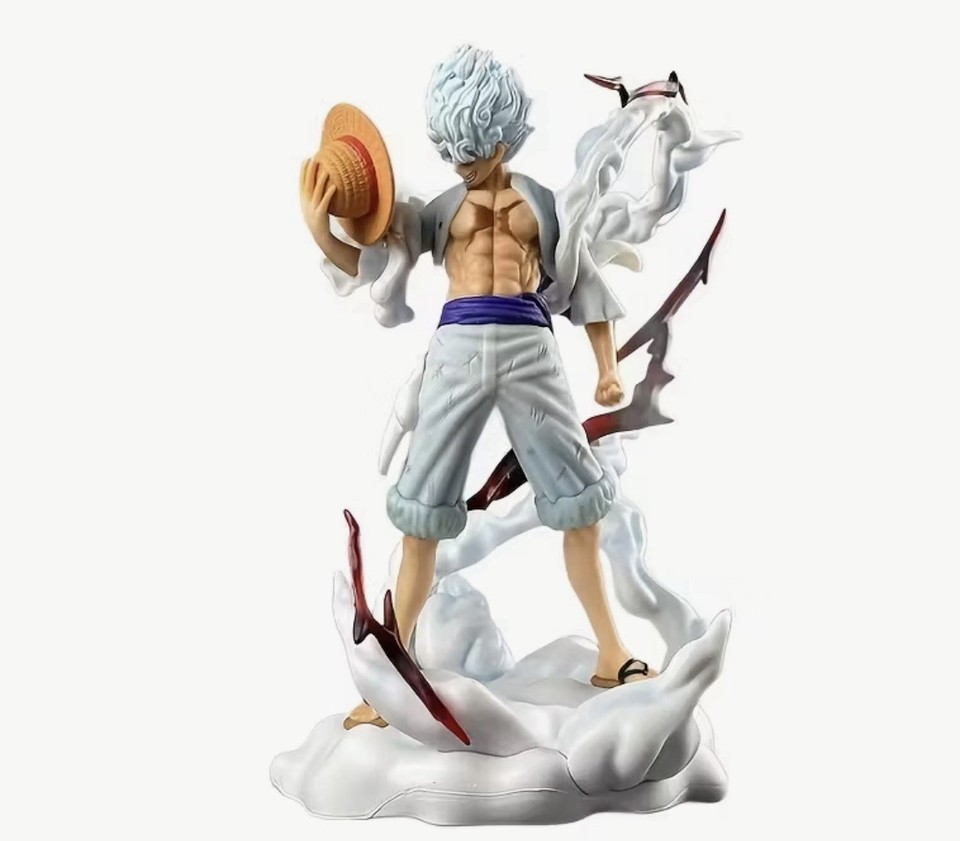 One Piece Luffy Gear 5 Nika Standing Pose Battle Scene Anime Statue ...
